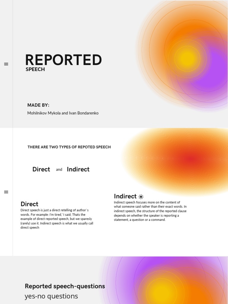Reported Speech Pdf Question Linguistic Typology