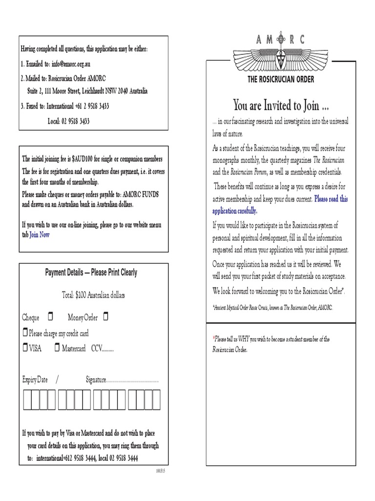 Amorc Application | Download Free PDF | Payments | Cheque