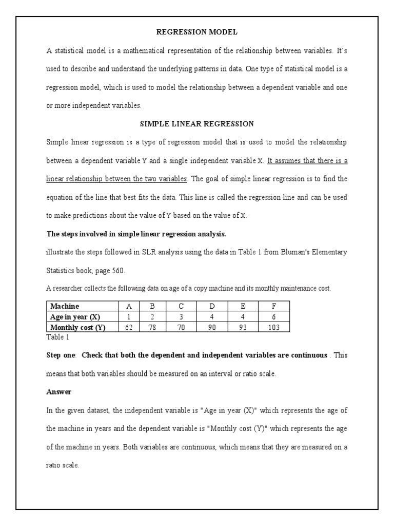 Regression Model | Download Free PDF | Errors And Residuals | Regression Analysis