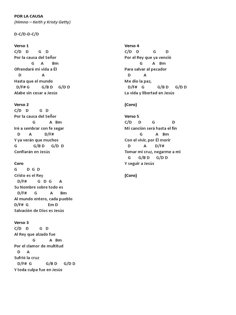 Por La Causa (Acordes) | PDF