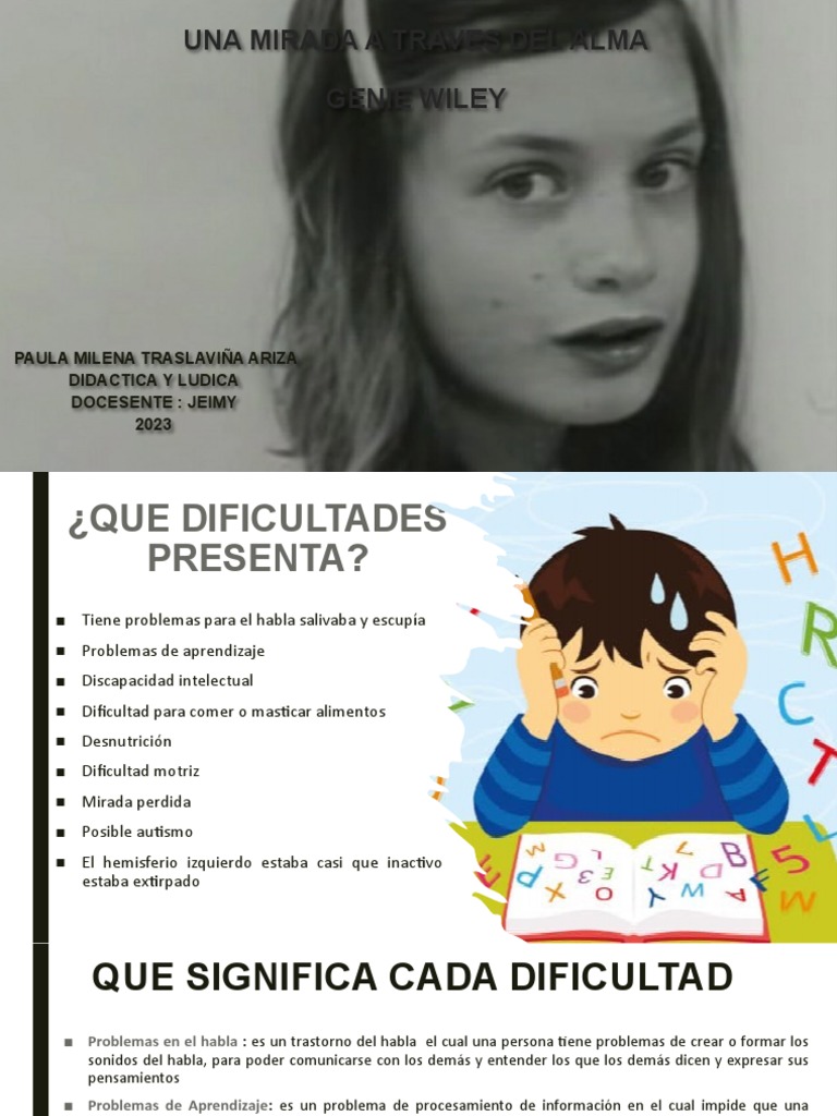 Dificultades y Apoyo a Genie Wiley | PDF | Aprendizaje | Discapacidad ...