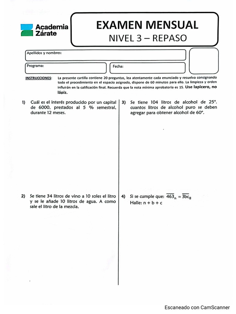 Repaso n3 - Junio | PDF