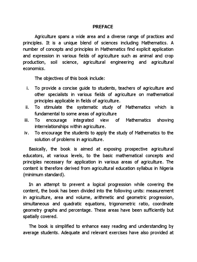Introductory Mathematics For Agriculture | PDF