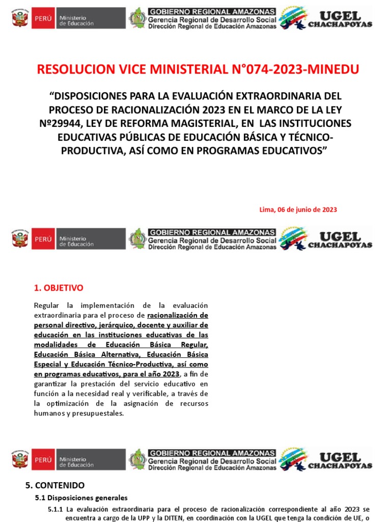 Resolucion Vice Ministerial N°074-2023-Minedu | PDF | Presupuesto | Educación primaria