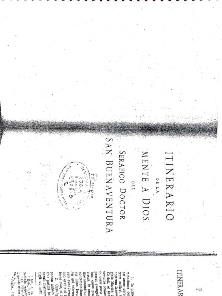 Lectura Del Itinerario de La Mente A Dios | PDF | Creencia religiosa y doctrina