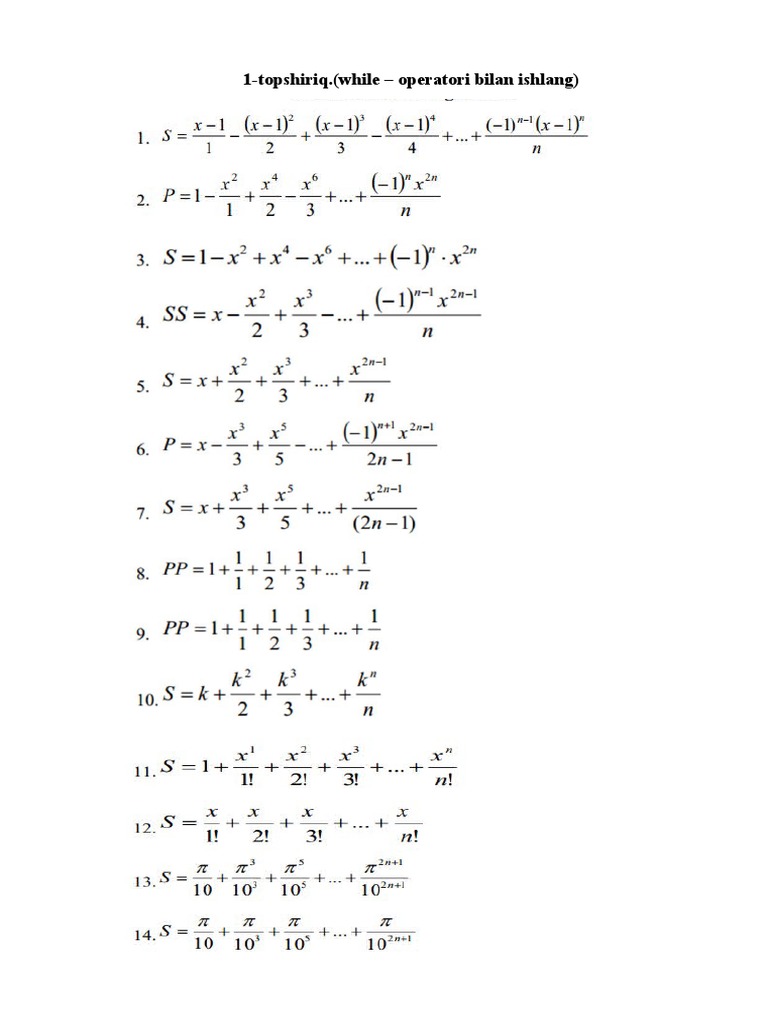 3-Topshiriq. Takrorlanuvchi Algoritmlar | PDF