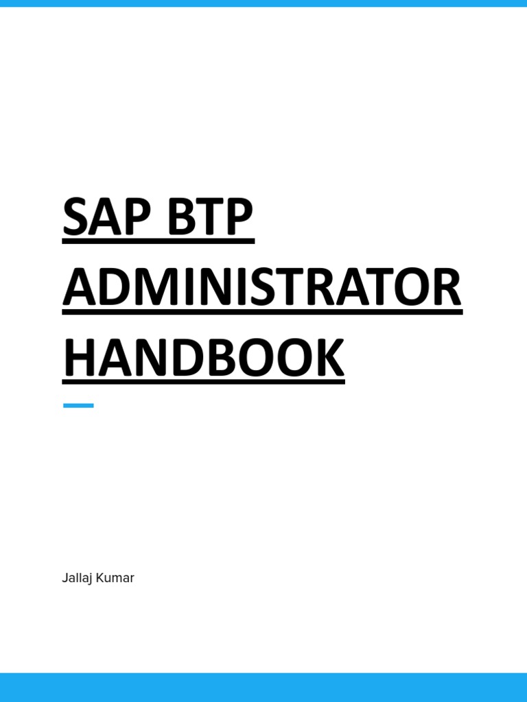 Sap BTP Handbook Part1-1 | PDF | Cloud Computing | Application Software