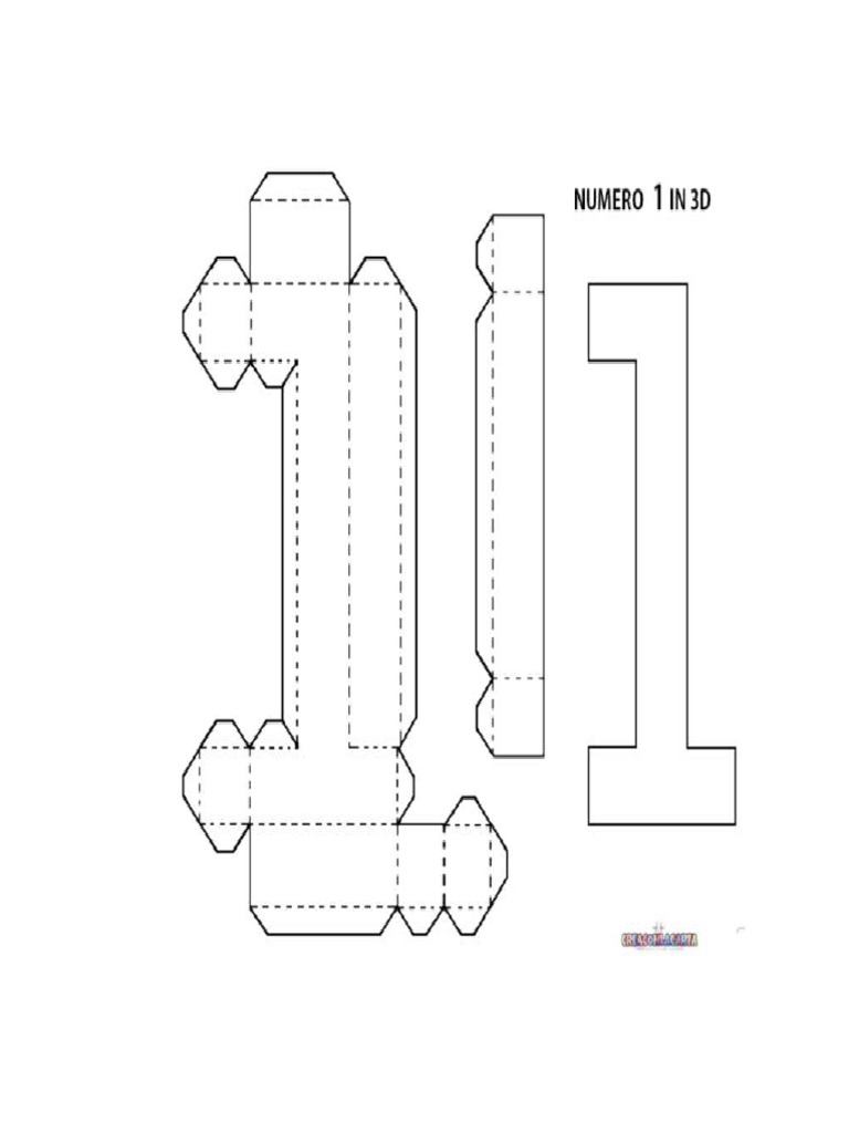 Número en 3D de Del 1 Al 10 | PDF