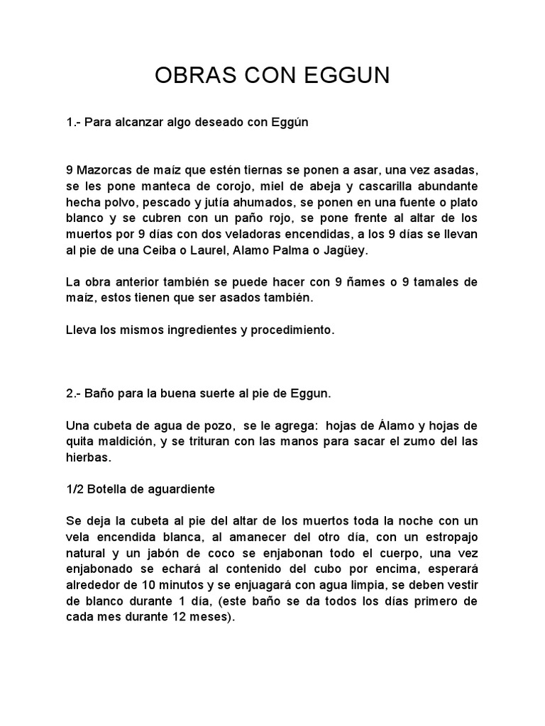 Obras Con Eggun | PDF | Cocina, comidas y vino