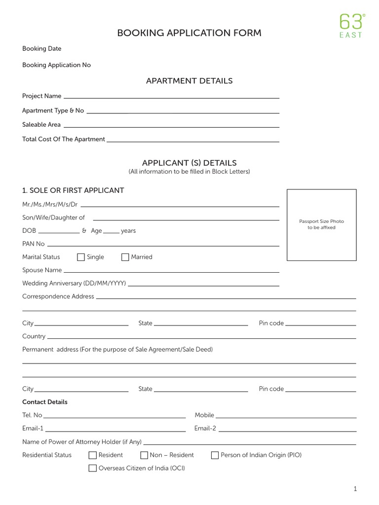Booking Application-Form | PDF | Economies | Payments