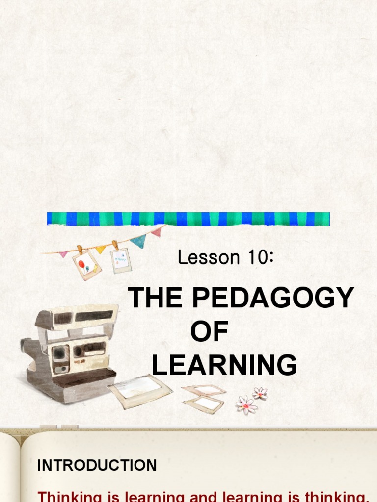 THE PEDAGOGY of Learning | PDF | Learning | Thought