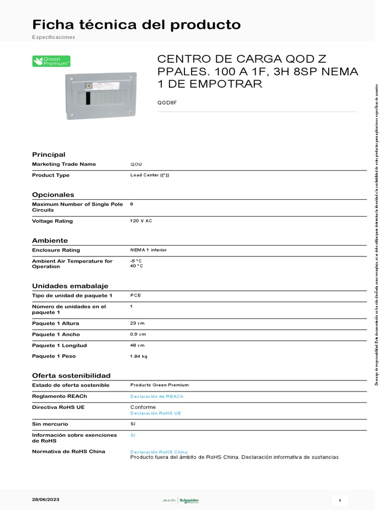 Centros de Carga QO - QOD8F | PDF