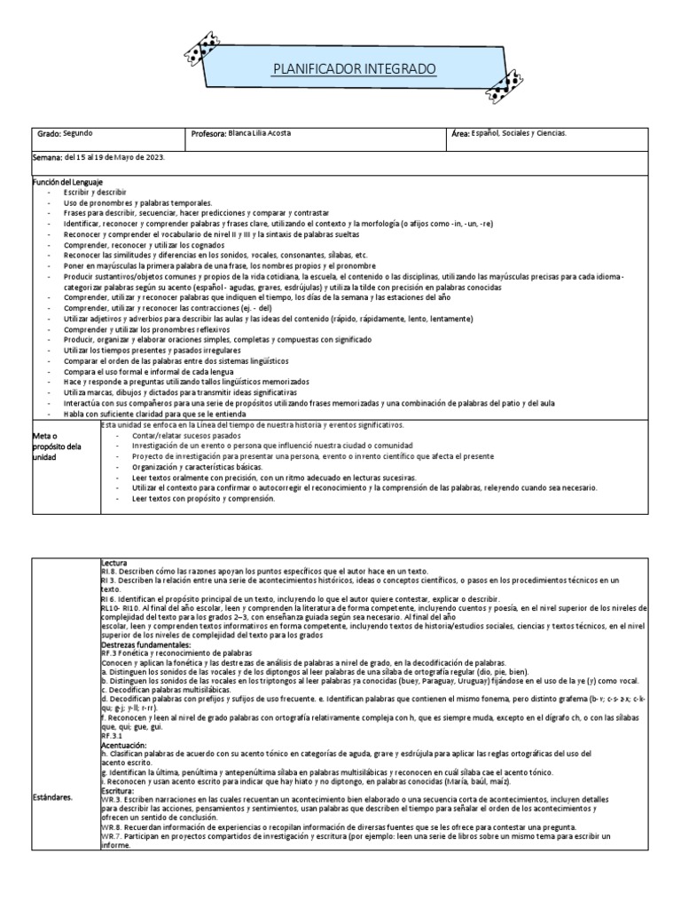 Estrategias de Lenguaje para Segundo Grado | PDF | Palabra | Idiomas