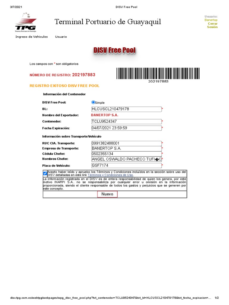 Disv Tclu9524347 Pacheco | PDF