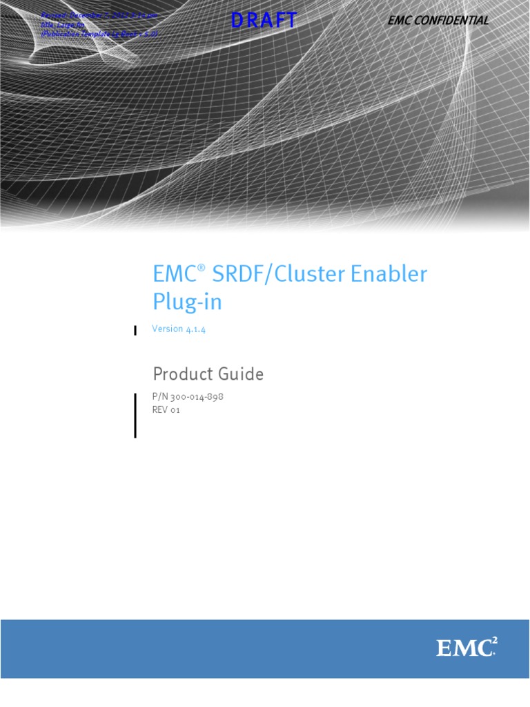 Srdf Cluster Enabler V4 1 4 Pg Pdf Computer Cluster Command Line Interface