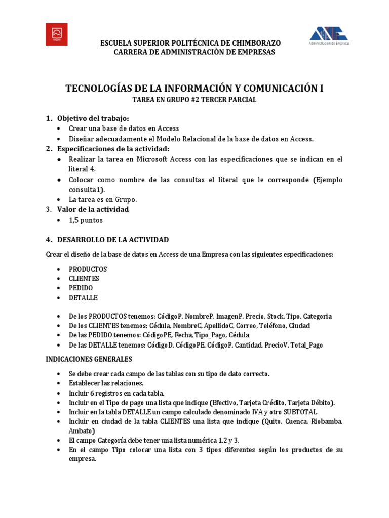 Tarea en Grupo #2 TP | PDF | Bases de datos | Informática