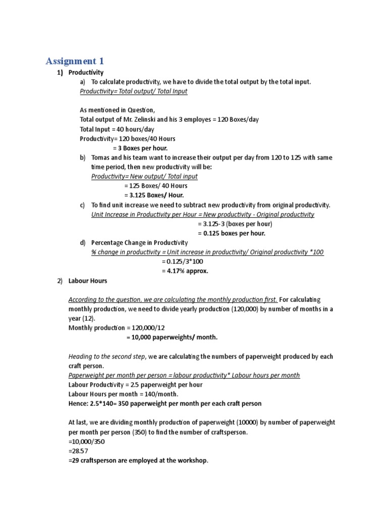 Productivity and Process Strategies Analysis | PDF | Product (Business ...