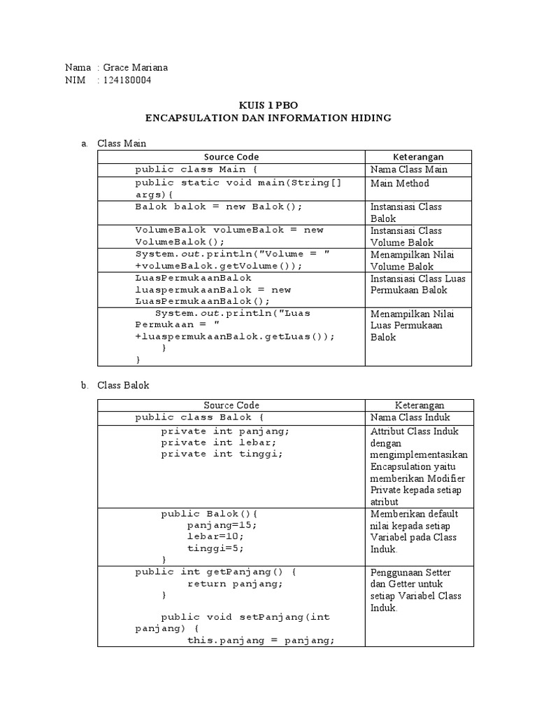 TUGAS PBO 124180004 Kelas C | PDF