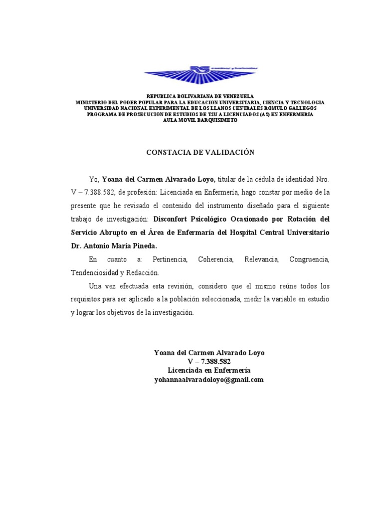 Constancia de Validacion | PDF