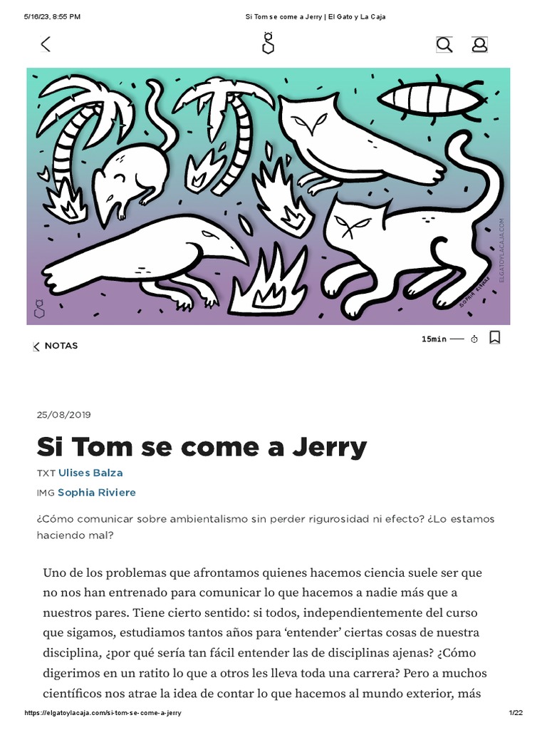 Si Tom Se Come A Jerry - El Gato y La Caja | PDF | Extinción | Depredación