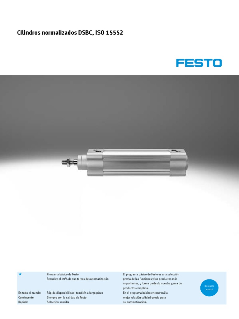 Cilindros DSBC ISO 15552 de Festo | PDF | Perforar | Lubricante