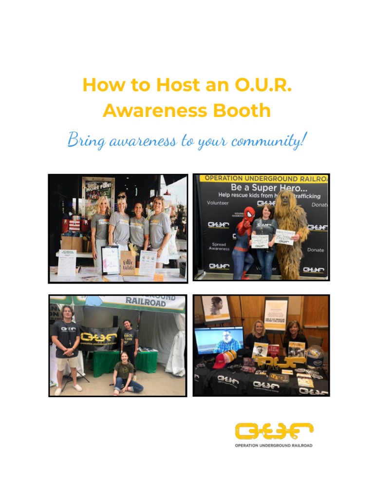 How To Host An O U R Awareness Booth Program Development Pdf Sex