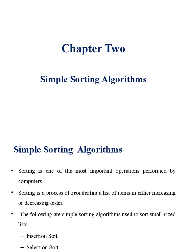 Simple Sorting Algorithms | Download Free PDF | Algorithms | Computer ... Simple Sorting Algorithms | Download Free PDF | Algorithms | Computer ...