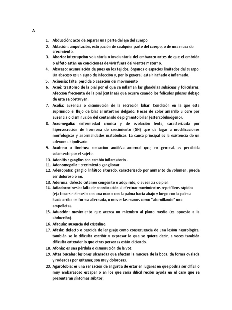 Glosario Semio | PDF | Inflamación | Dolor de cabeza