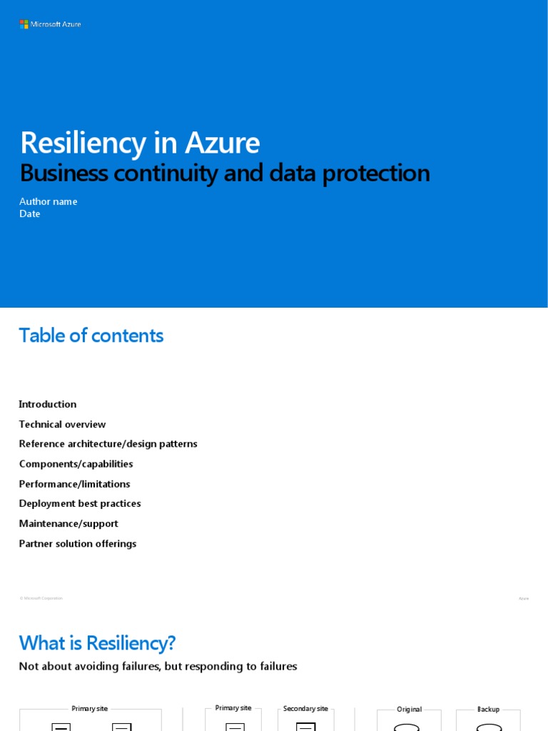 BCDR - TechPitch DECK | PDF | Backup | Microsoft Azure