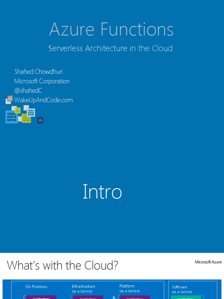 Azure Functions: Serverless Cloud Architecture | PDF | Software As A Service | Microsoft Azure