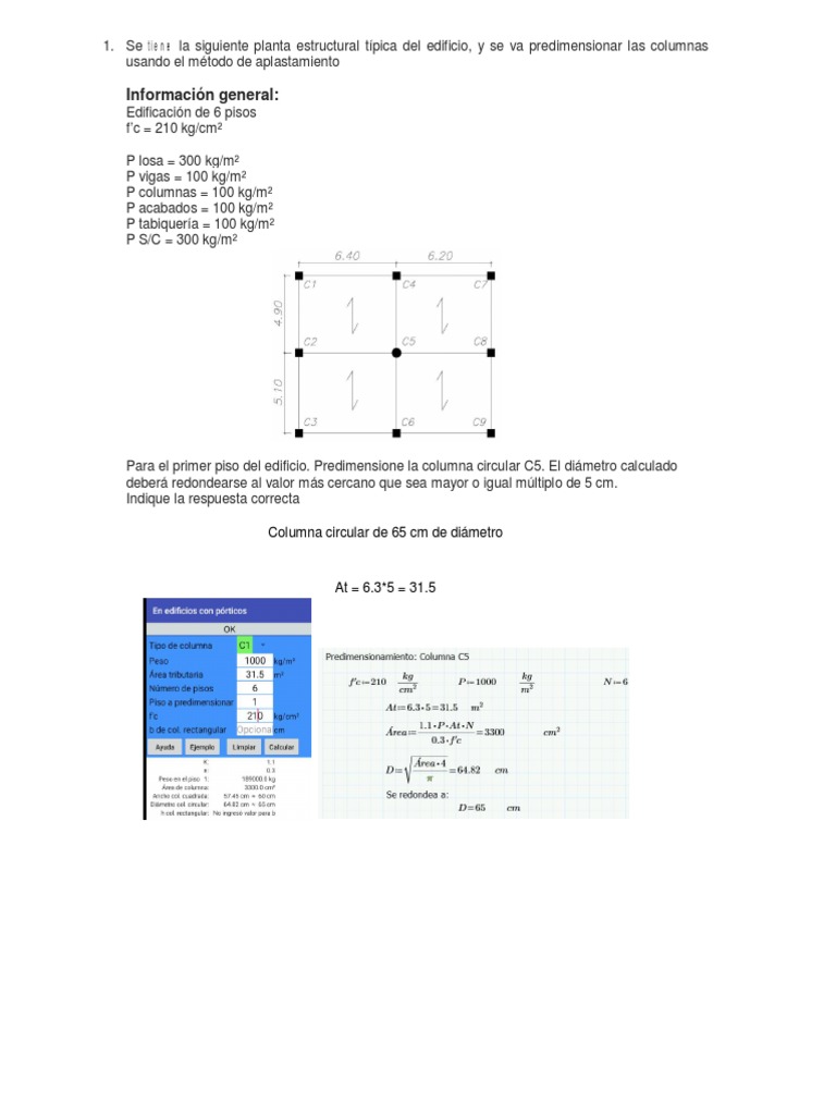 2022-1 - Examen Final - Estructuras I - Solucionario Ejercicios | PDF | Metrología | Cantidad