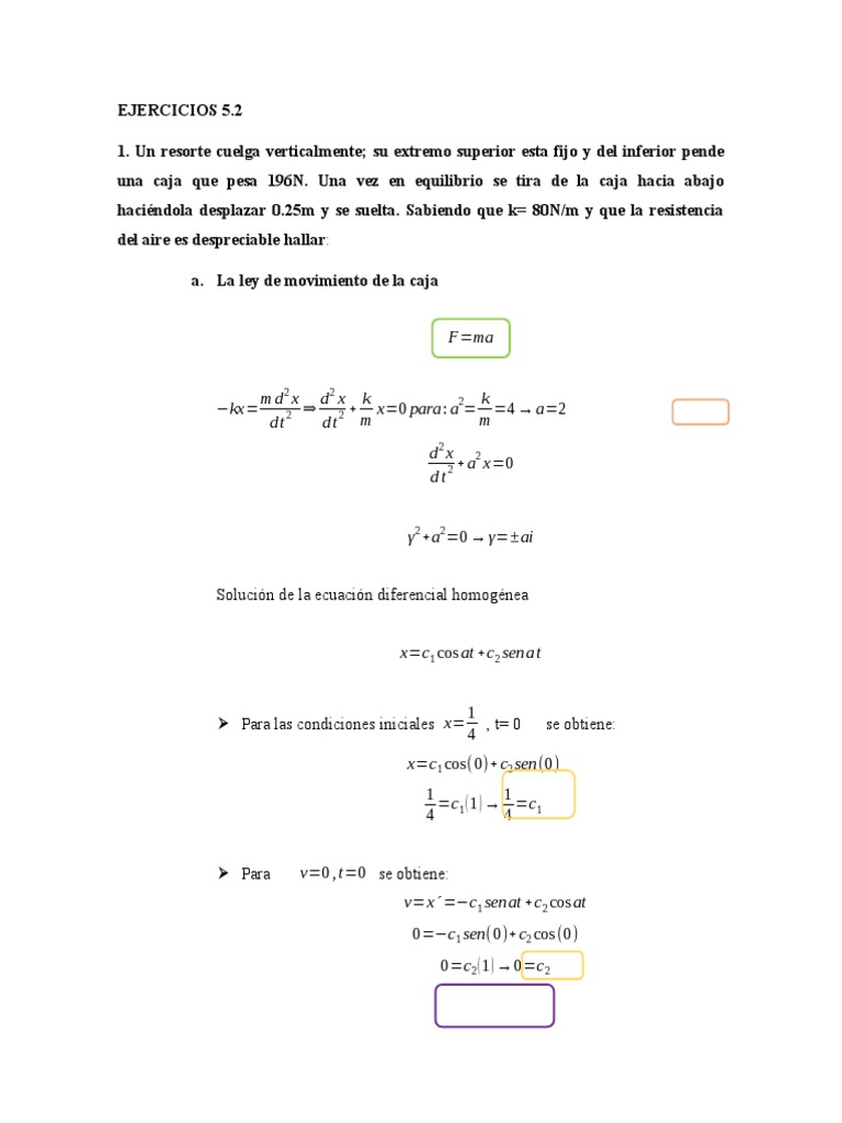 Ejercicios de Ecuaciones | PDF | Conceptos matemáticos | Cantidades fisicas