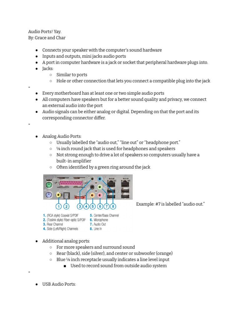 Computer Parts Research | PDF | Usb | Equipment