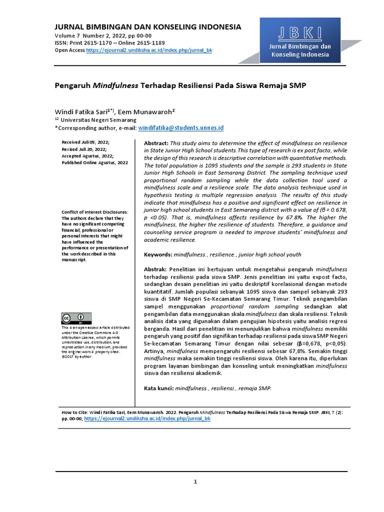 1210-Article Text-4233-1-10-20220823 | PDF | Psychology | Psychological ...