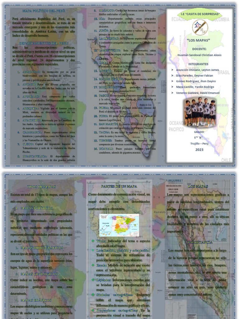 Triptico (Los Mapas) | PDF | Perú | Mapa
