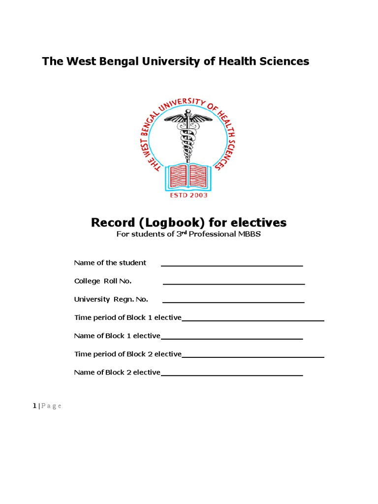 Record Logbook For Electives | Download Free PDF | Medicine | Health Care