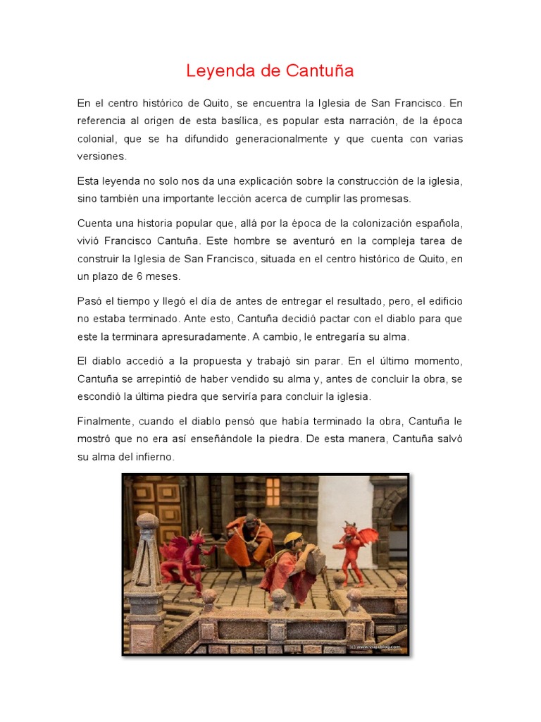 Leyenda de Cantuña | PDF