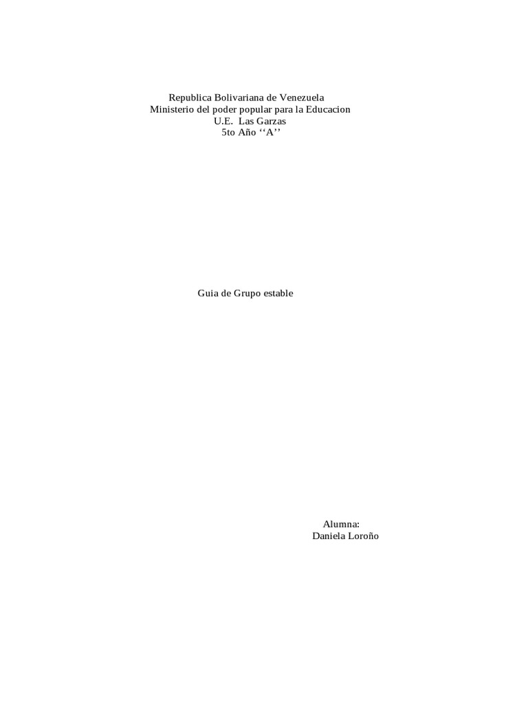 I Guia de Grupo Estable | PDF