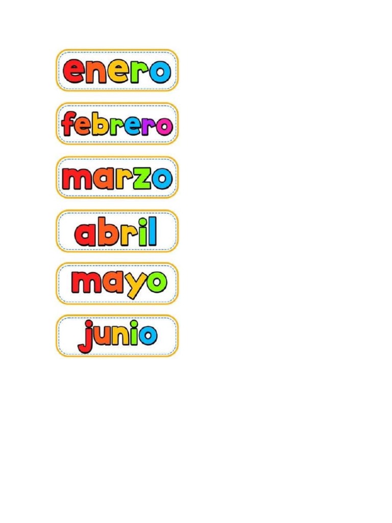 MESES DEL AÑO | PDF