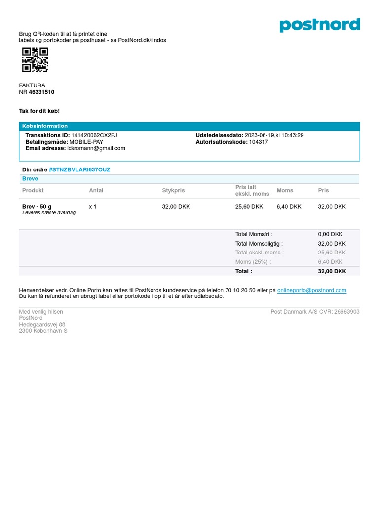 Kvittering STNZBVLARI637OUZ | PDF