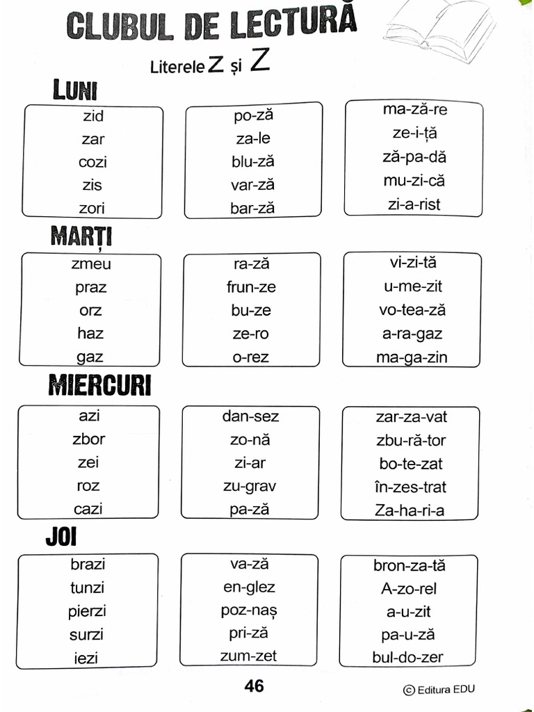 Sunetul Și Litera Z | PDF
