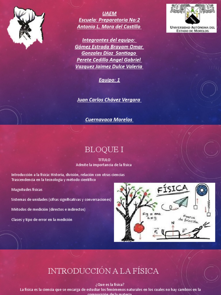 Bloque I Fisica 1 2 H PDF Medici n F sica