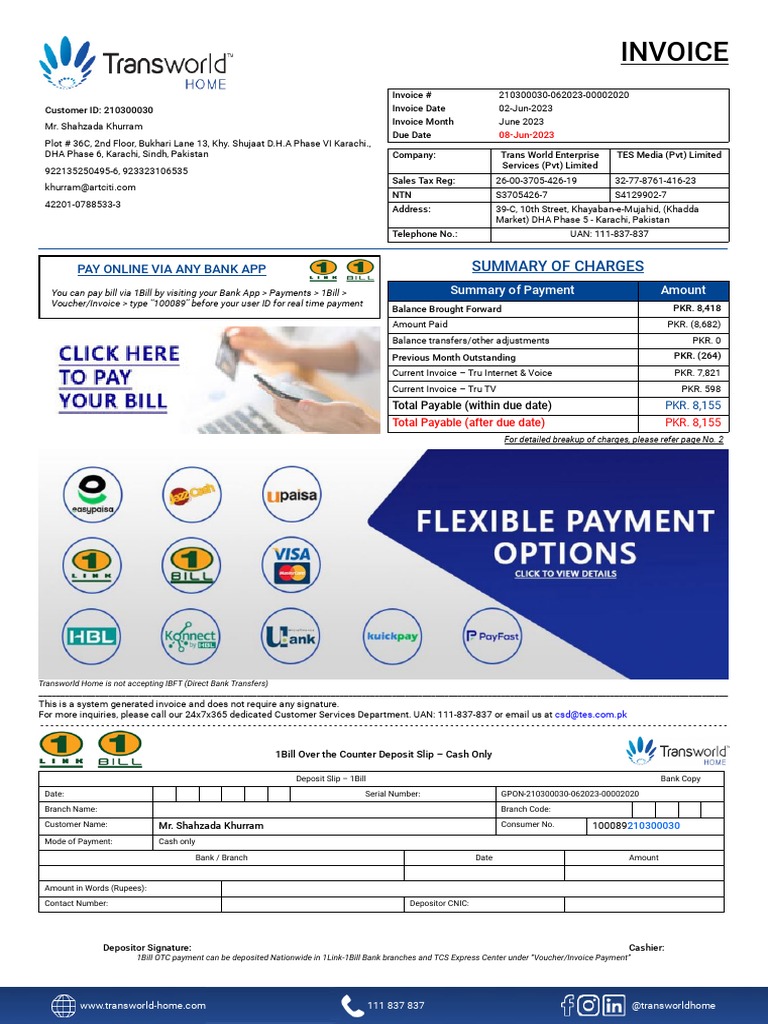 Invoice: Pay Online Via Any Bank App | PDF | Accounts Payable | Payments