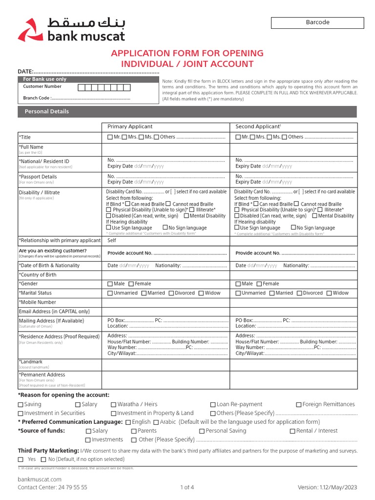 Account Opening en | PDF | Diplomatic Rank | Debit Card