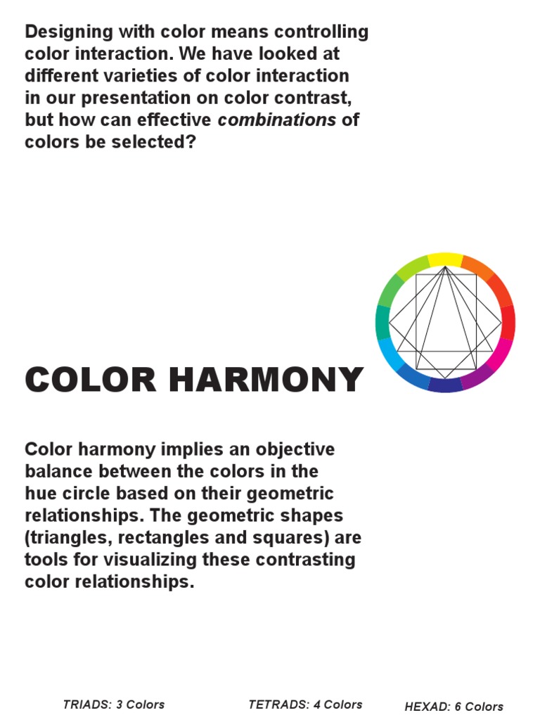 Color Harmony | PDF | Hue | Color