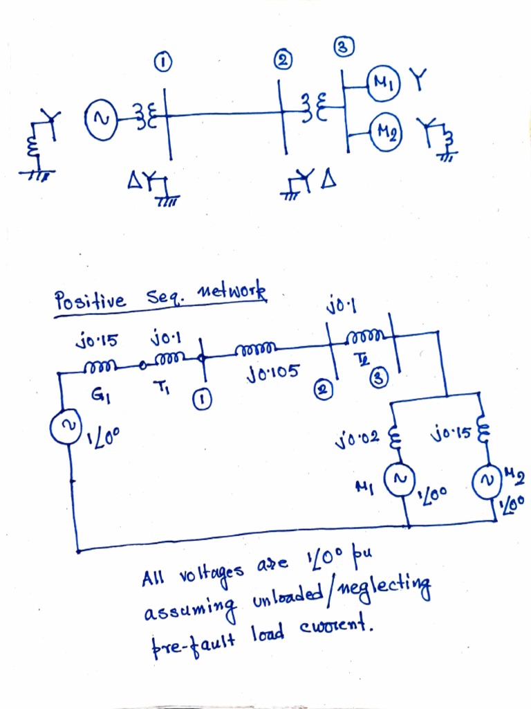 Positive Sequence Network - Example | PDF