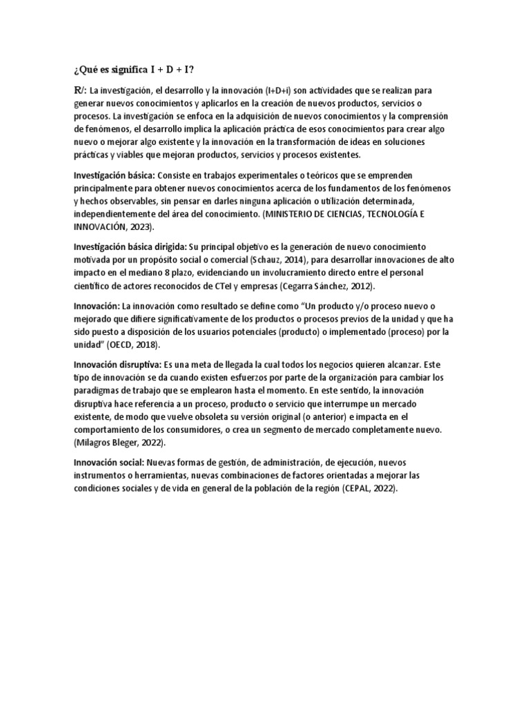 Qué Es Significa I | PDF | Innovación | Investigación y desarrollo