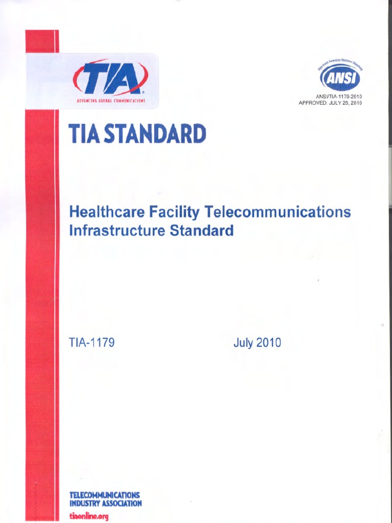 Ansi Tia 1179 | PDF | Electrical Connector | Network Topology