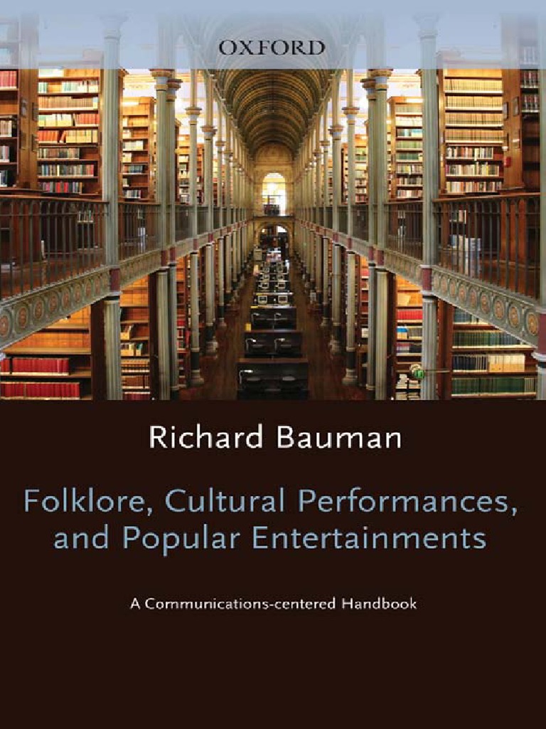 (Richard Bauman) Folklore, Cultural Performances | PDF | Anthropology