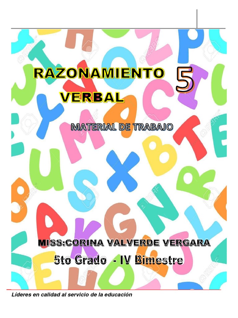 IV Bimetre Raz Verbal 5to | PDF | Palabra | Vocal